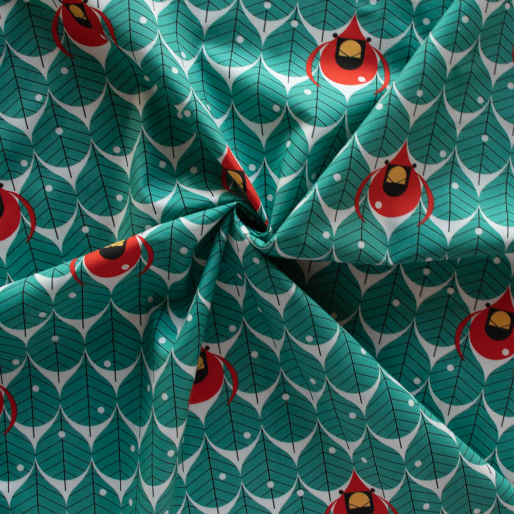 Coniferous Cardinal, Holiday 2023 by Charley Harper for Birch Organic ...