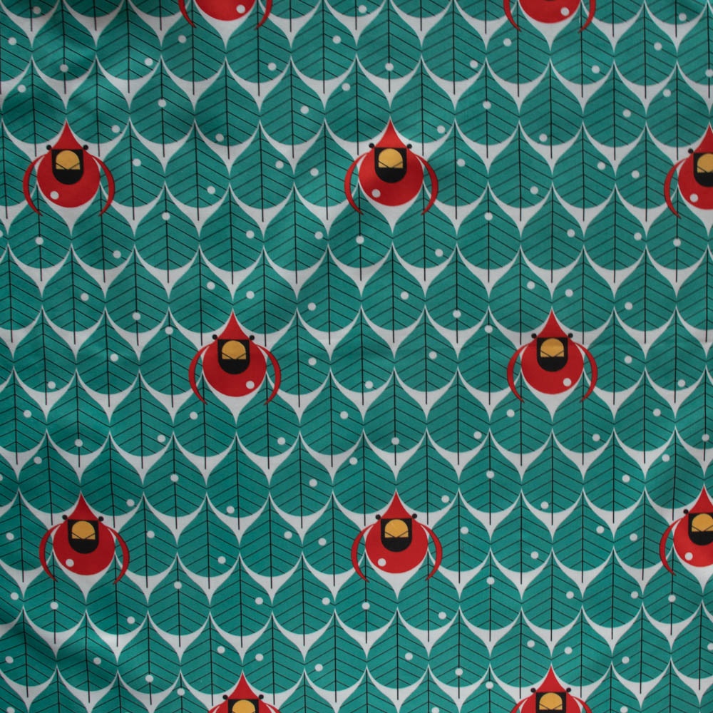 Coniferous Cardinal, Holiday 2023 by Charley Harper for Birch Organic ...