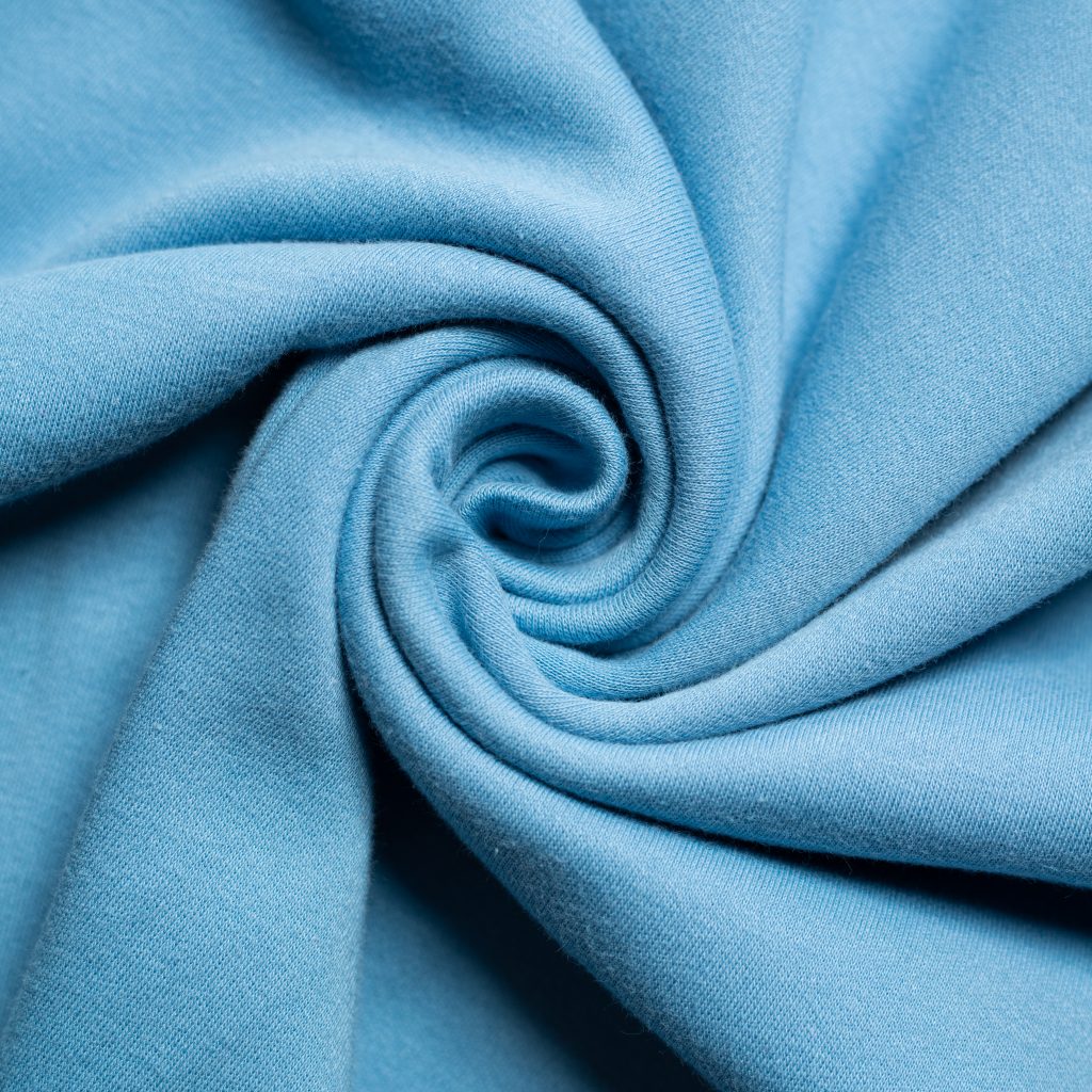 Periwinkle Solid Interlock Knit by Birch Organic - Fabricworm