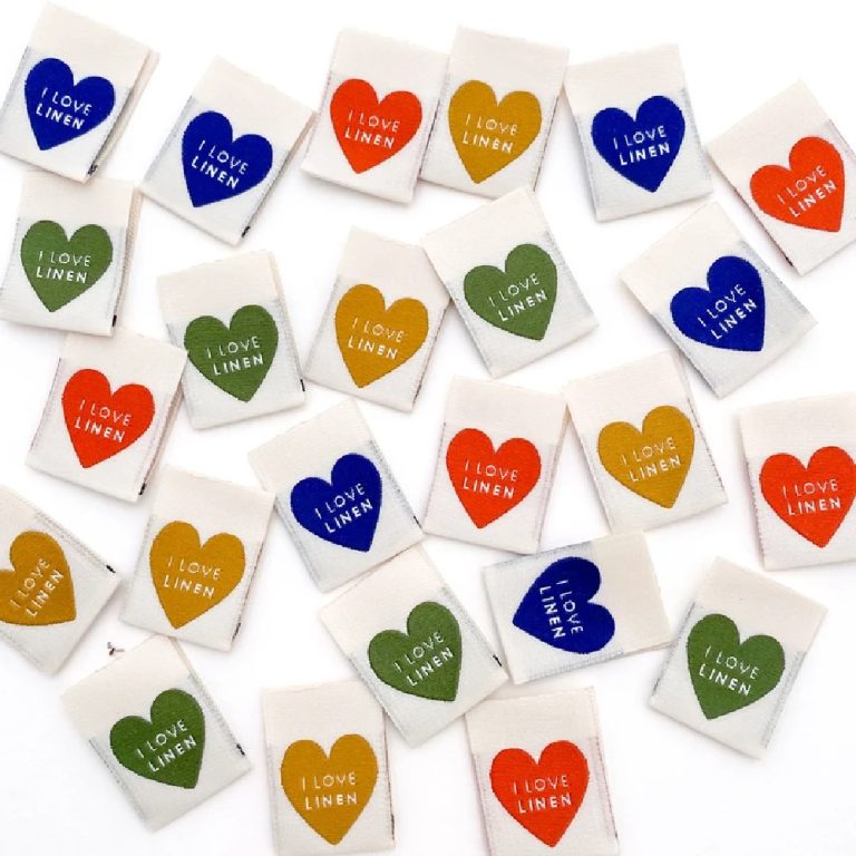 I Love Linen Multi, Color Woven Labels by Kylie and the Machine ...